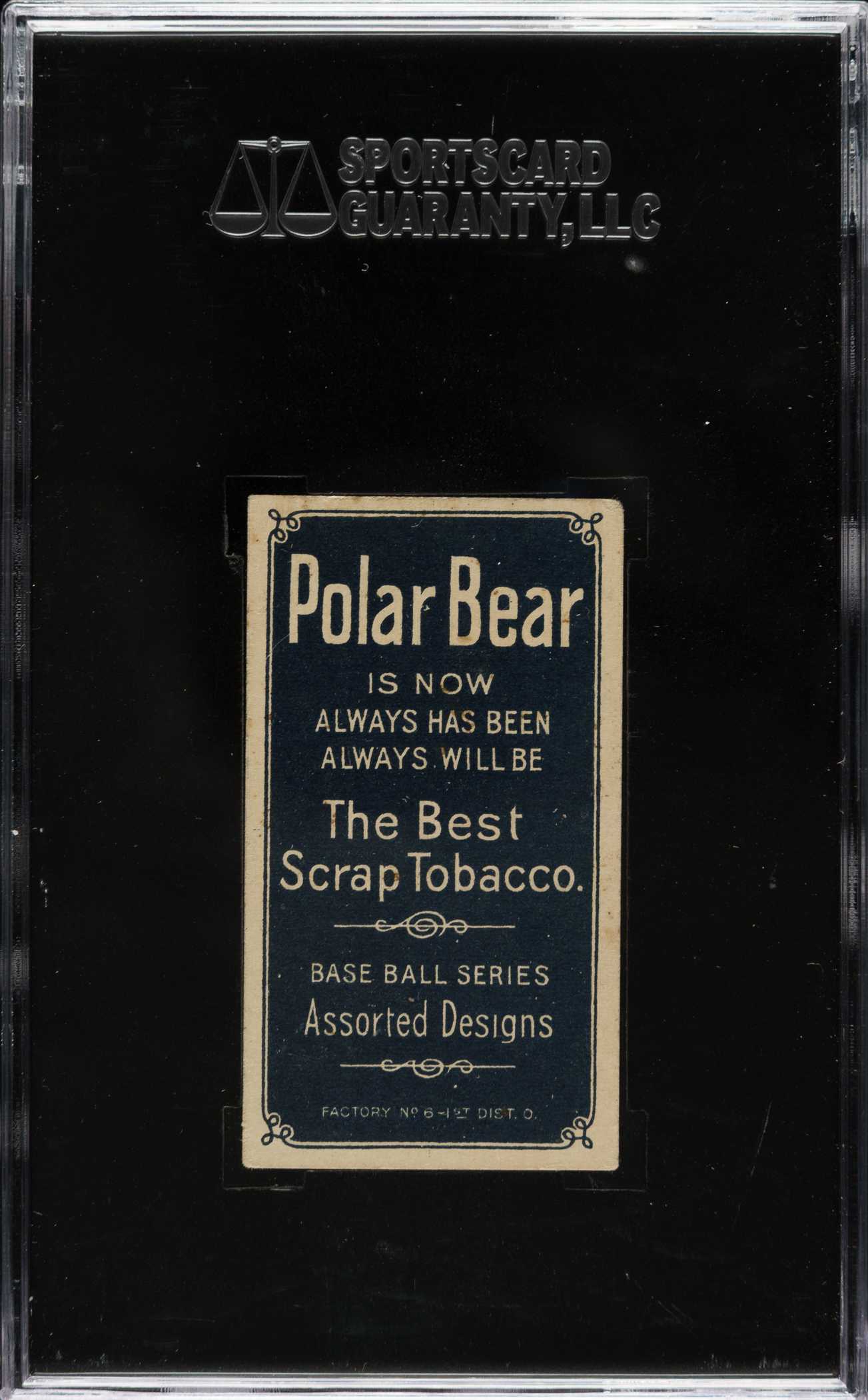 1909-1911 T206 White Border Joe Tinker Bat On Shoulder SGC VG/EX 50 - Polar Bear Back | REA Archive