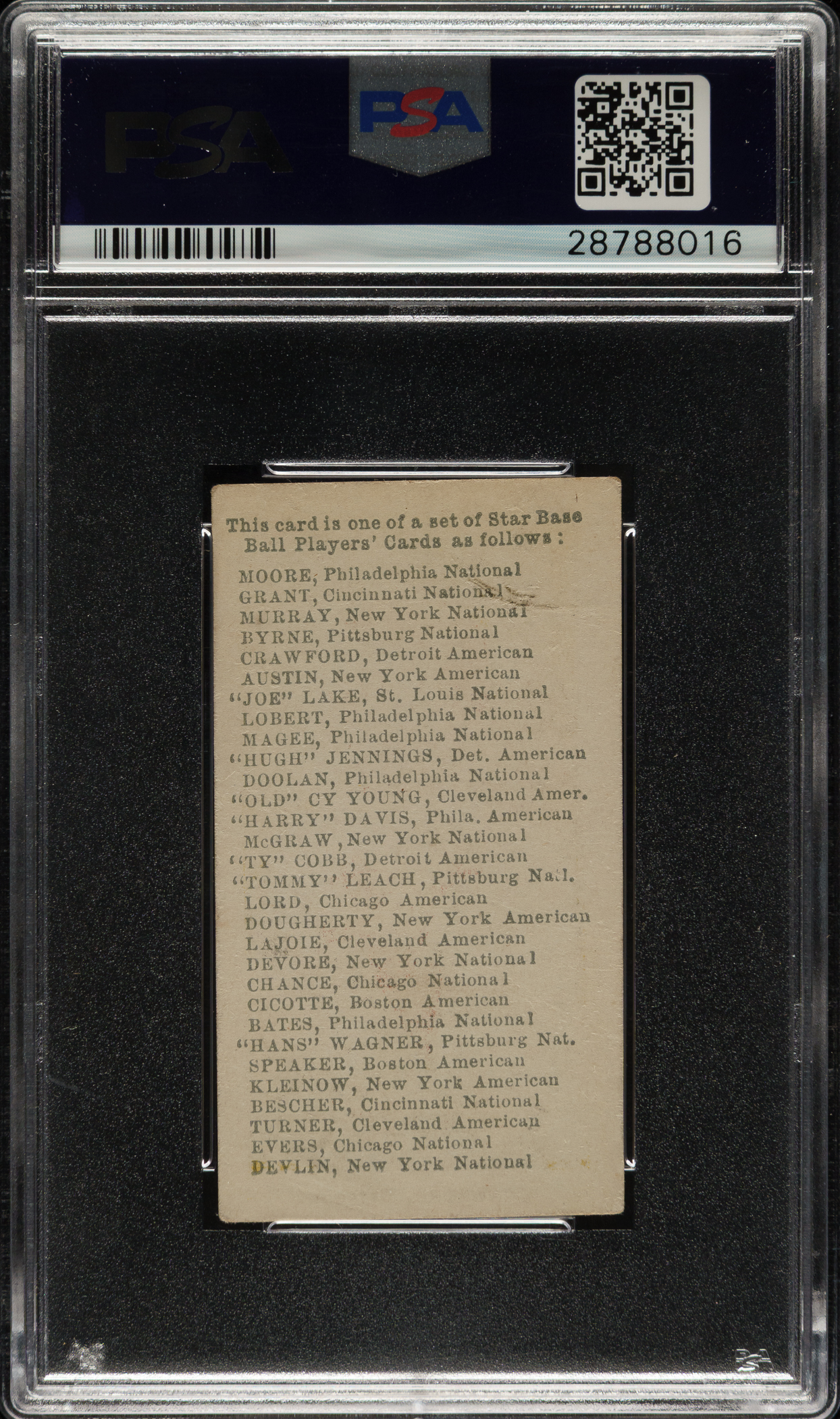 1911 E94 George Close Candy Sam Crawford PSA FAIR 1.5 - Yellow ...