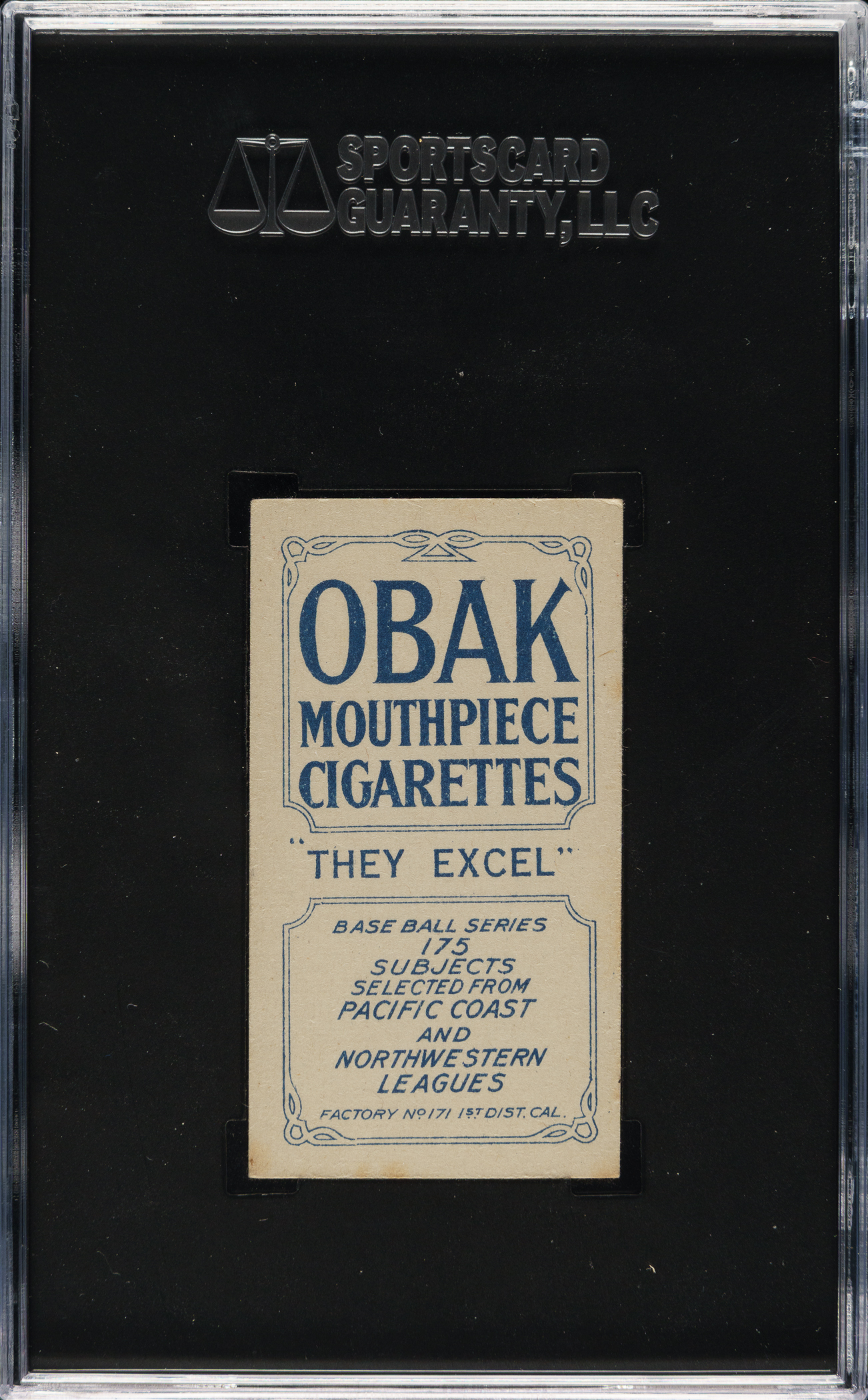 1911 T212 Obak Cigarettes Jimmy Johnson SGC EX 5 | REA Archive