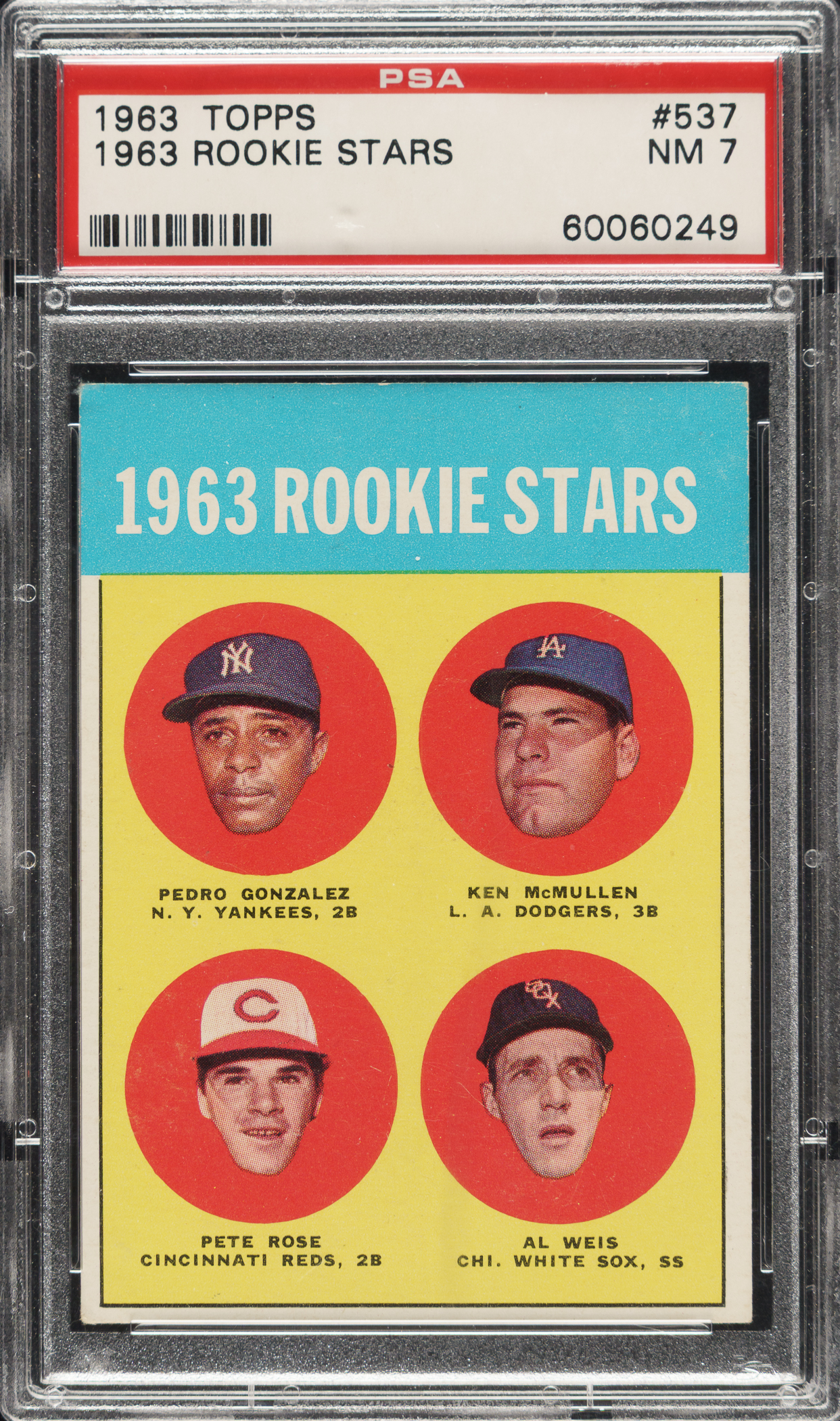 1963 Topps #537 Pete Rose Rookie PSA NM 7 | REA Archive
