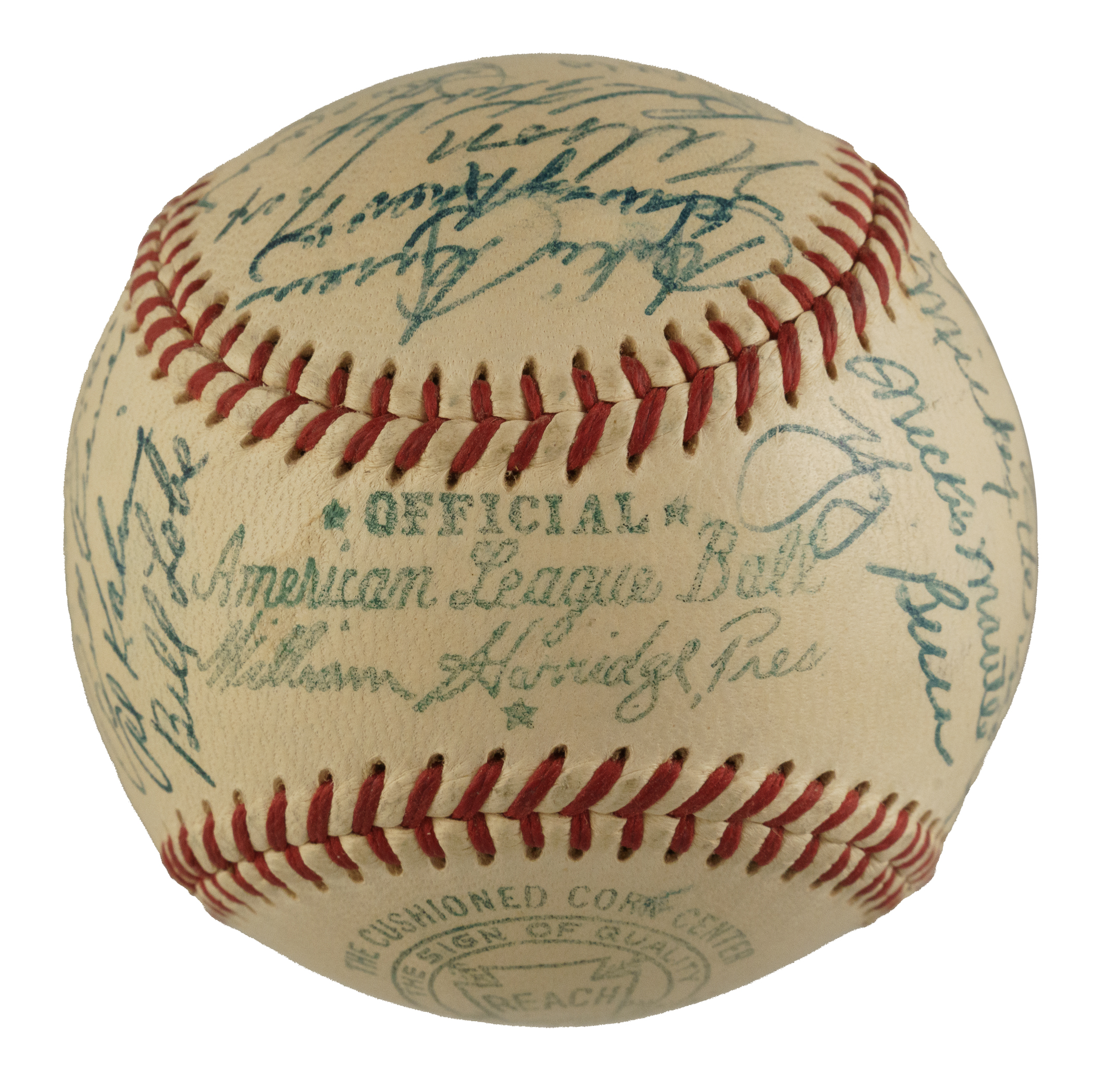1955 American League All-Star Team-Signed Baseball with Mickey Mantle ...
