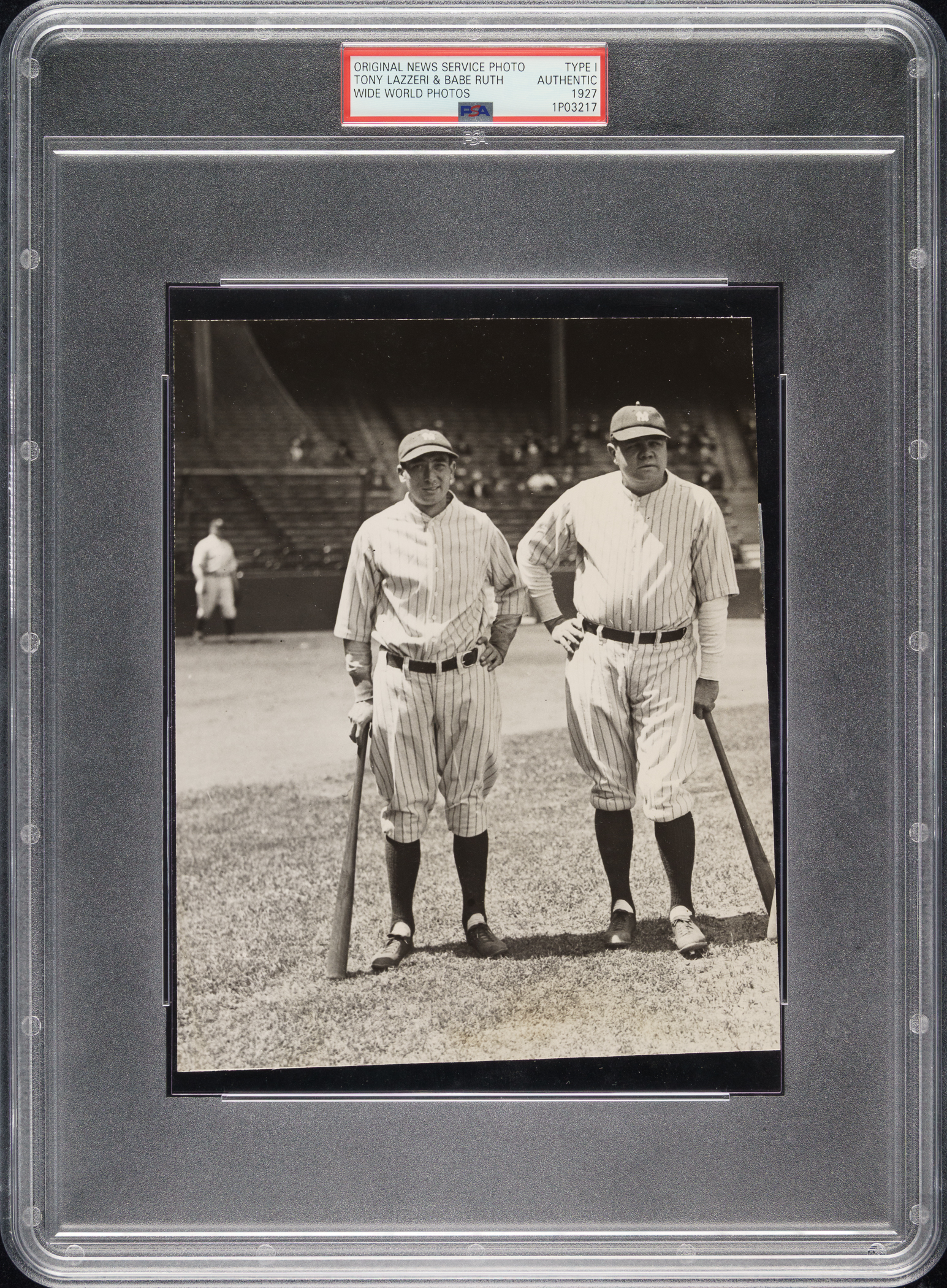 1927 Babe Ruth and Tony Lazzeri Original Wide World Photos News Service ...