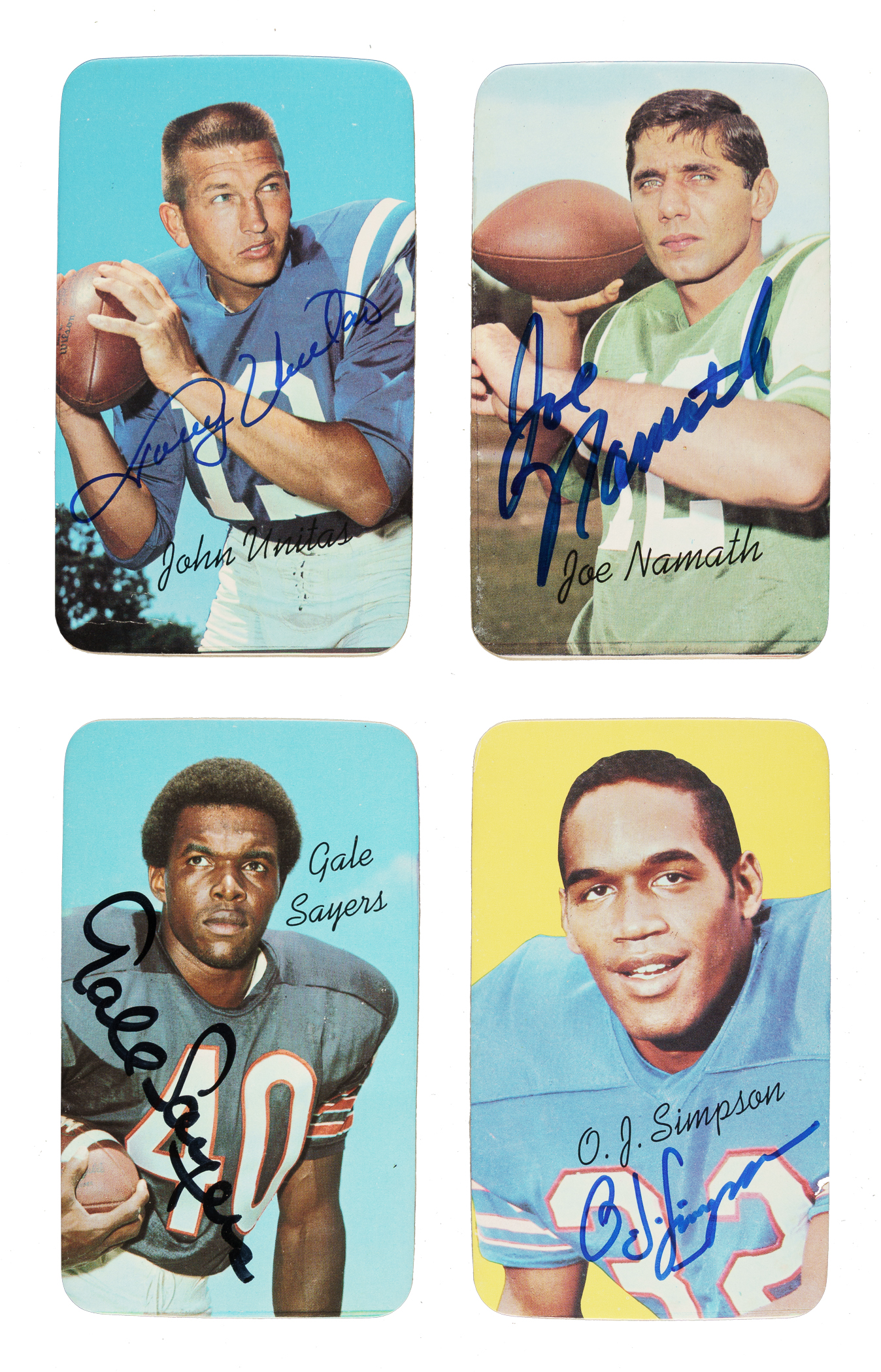 1970 Topps Super Football Complete Set (35) Including 16 Signed Cards ...