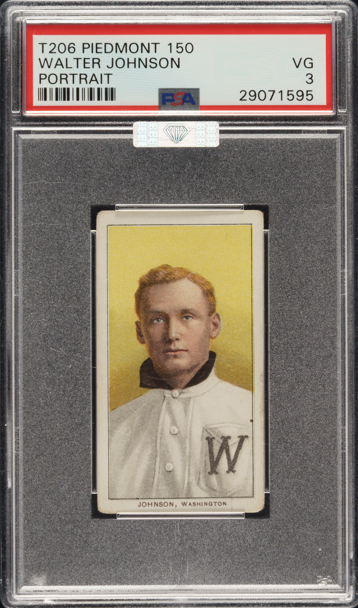 1909-1911 T206 White Border Walter Johnson Portrait PSA VG 3 | REA Archive