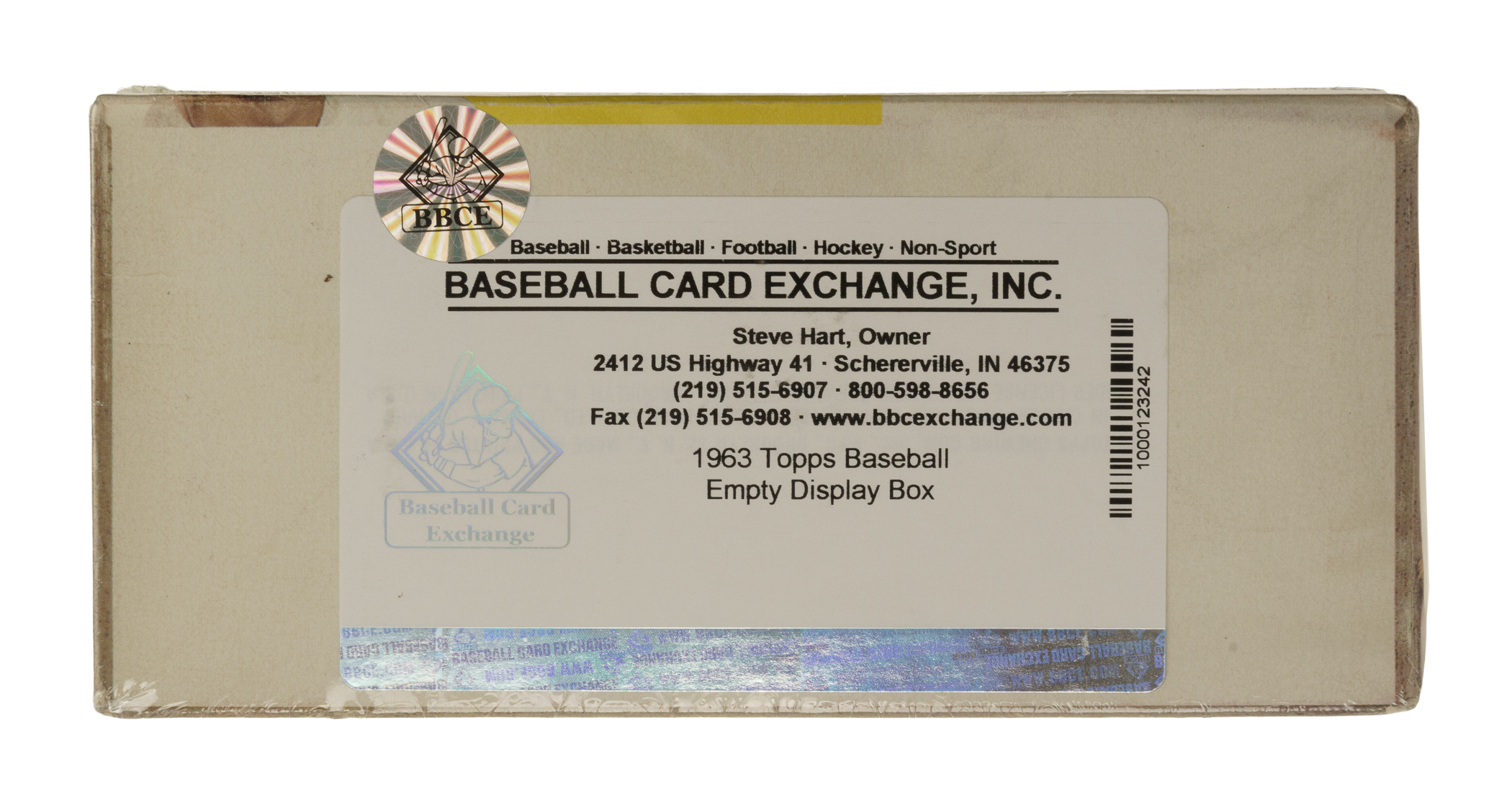 1963 Topps Empty Display Box - BBCE | REA Archive