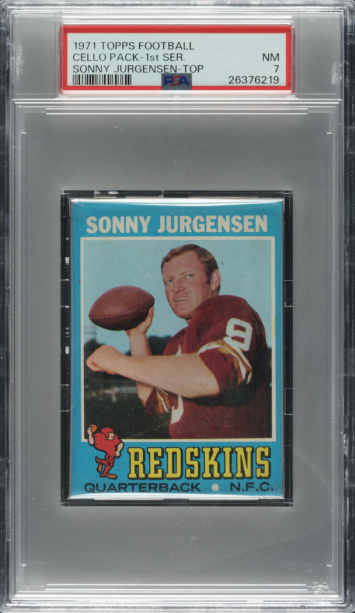 1971 Topps Football First Series Unopened Cello Pack PSA NM 7 - Sonny ...