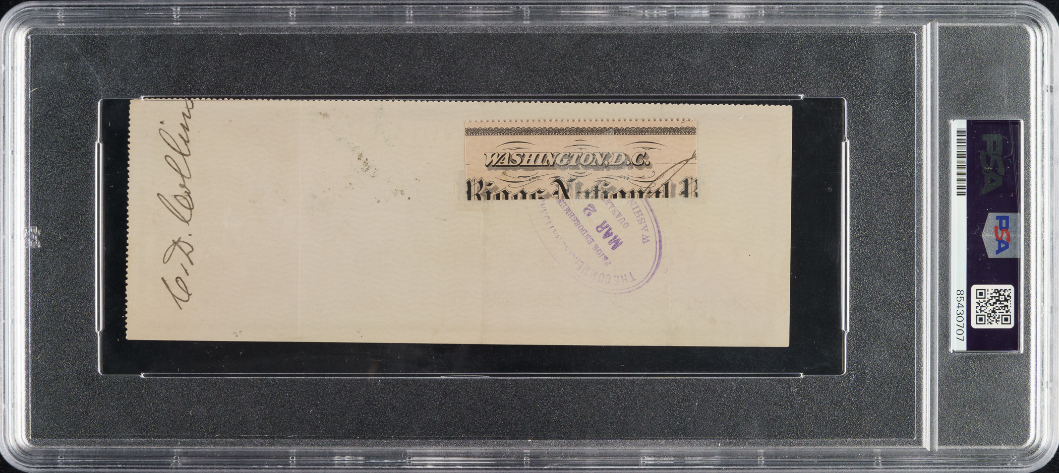 1911 Morgan Bulkeley Signed Check - PSA/DNA & JSA | REA Archive