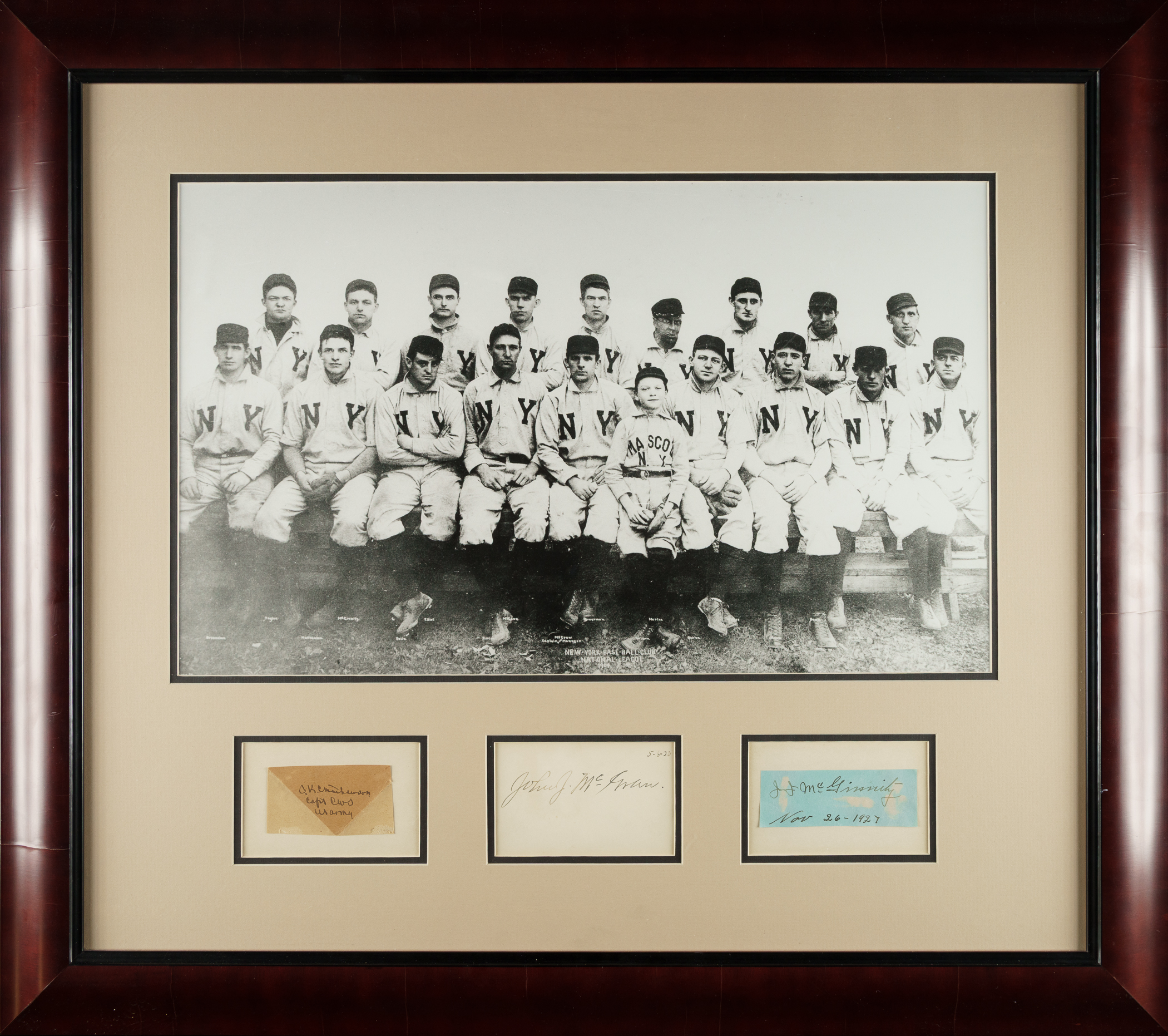 Joe McGinnity, Christy Mathewson, and John McGraw Cut Signature Trio in ...