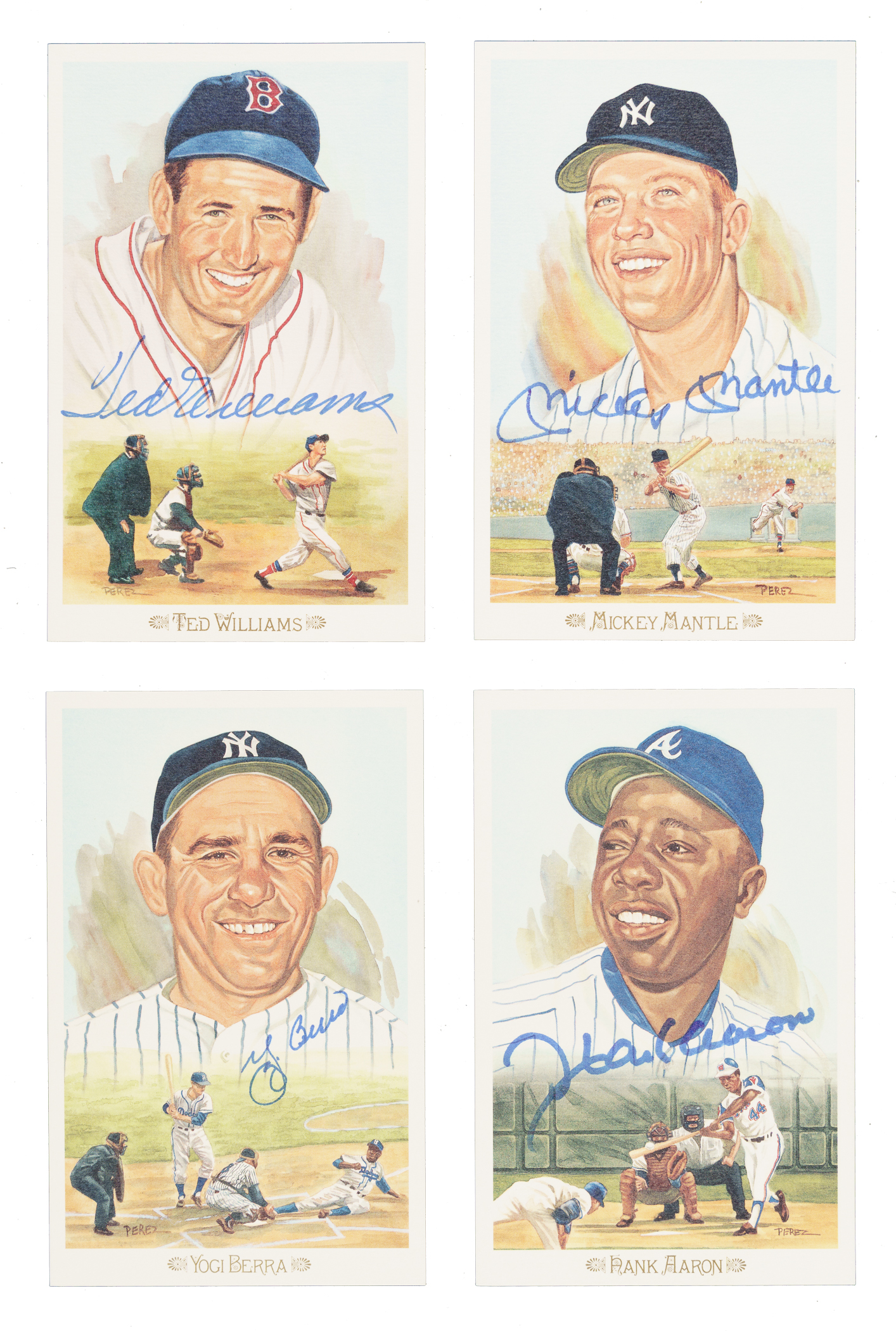 1989 Perez-Steele Celebration Complete Set (44) with 35 Signed Cards ...