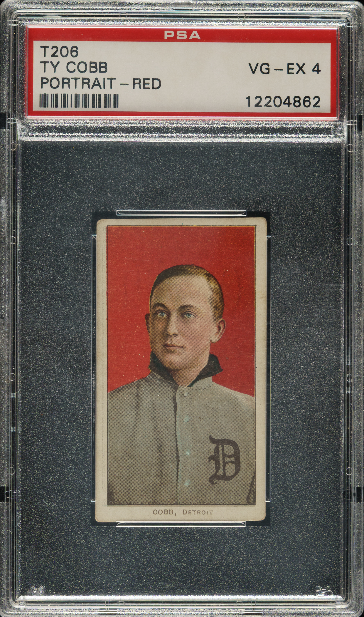 1909-1911 T206 White Border Ty Cobb Portrait Red Background PSA VG-EX 4 ...
