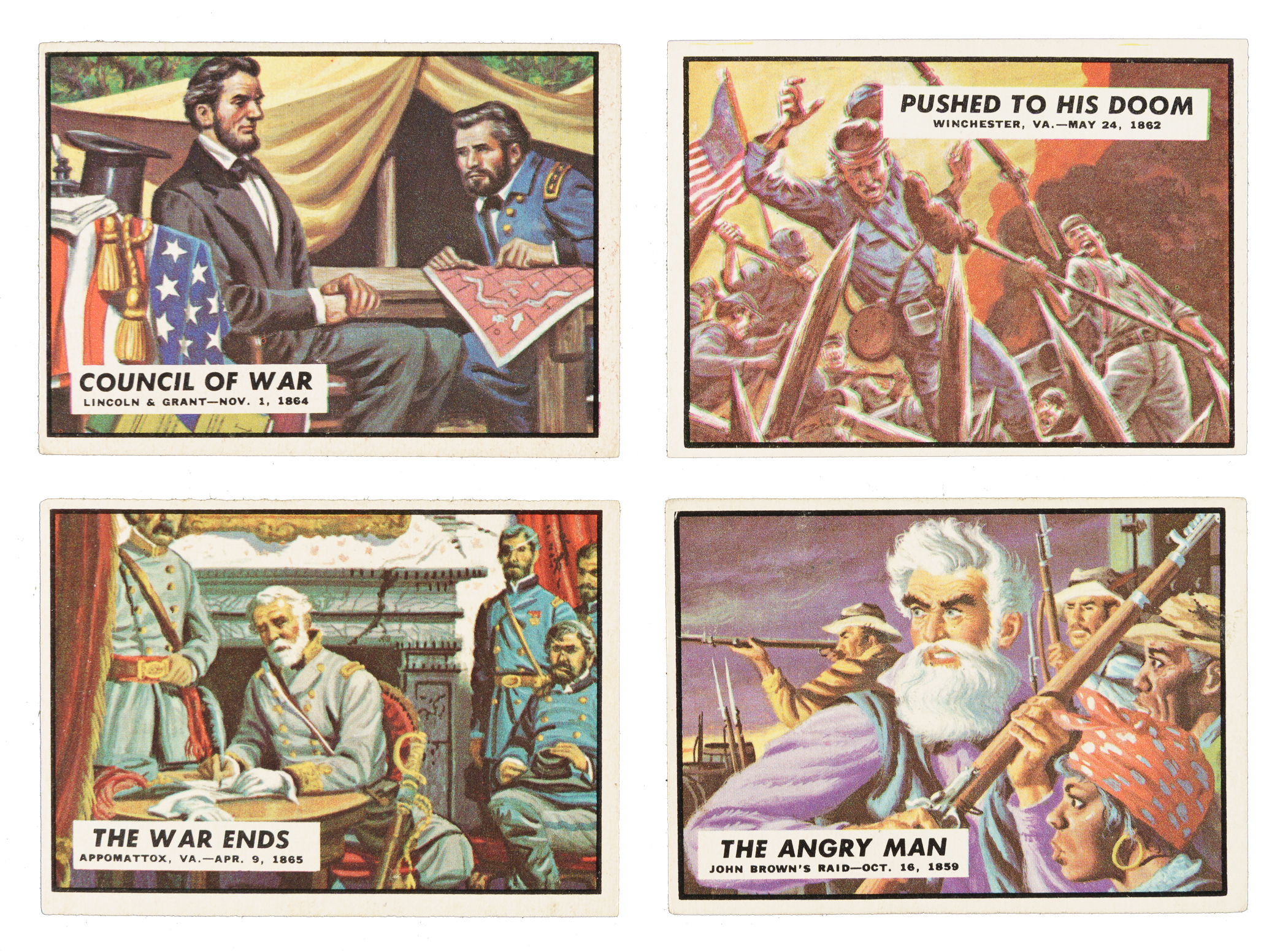 1962 Topps "Civil War News" Complete Set (88) Including Unmarked ...