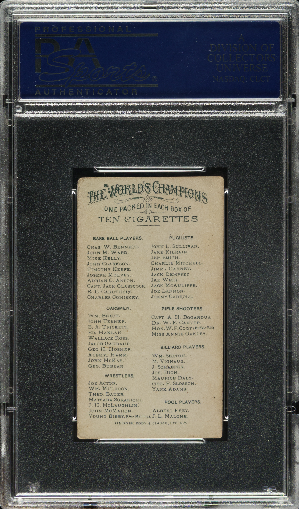 1888 N28 Allen & Ginter Cap Anson PSA VG-EX 4 | REA Archive