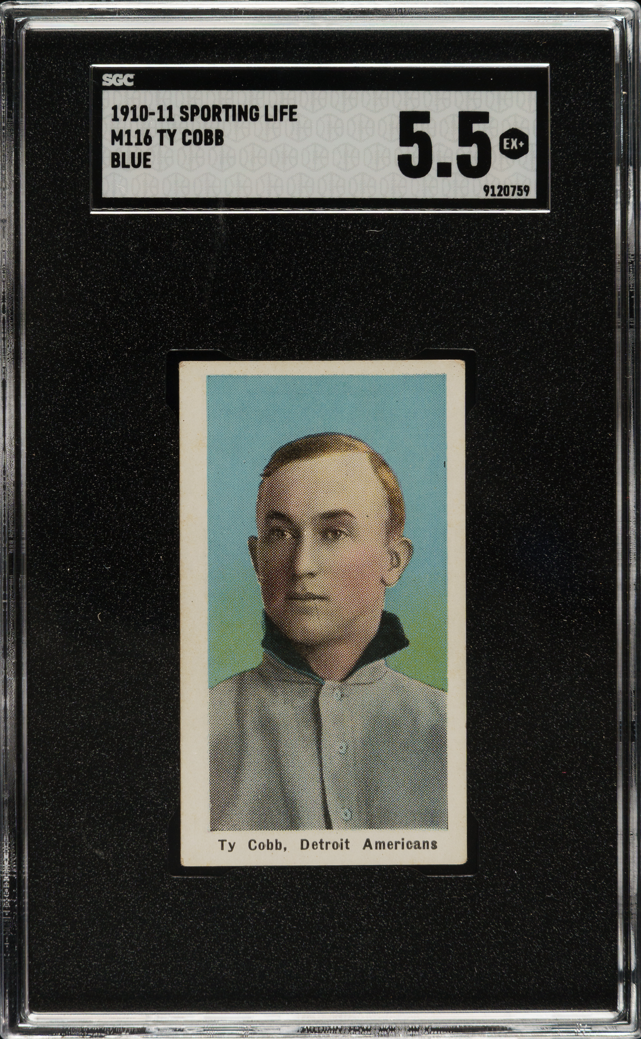 1910-1911 M116 Sporting Life Ty Cobb Blue Background SGC EX+ 5.5 | REA ...
