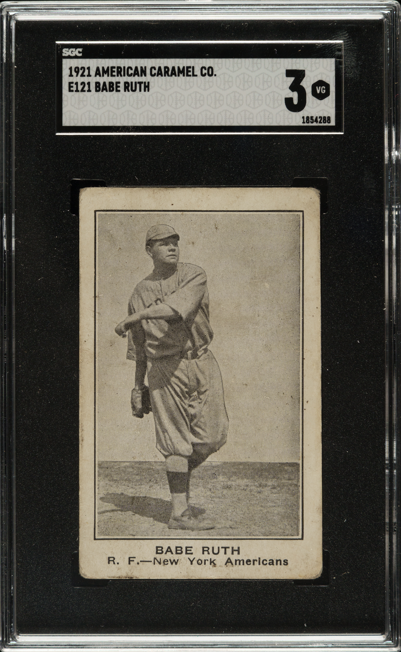 1921 E121 American Caramel (Series of 80) Babe Ruth SGC VG 3 | REA Archive