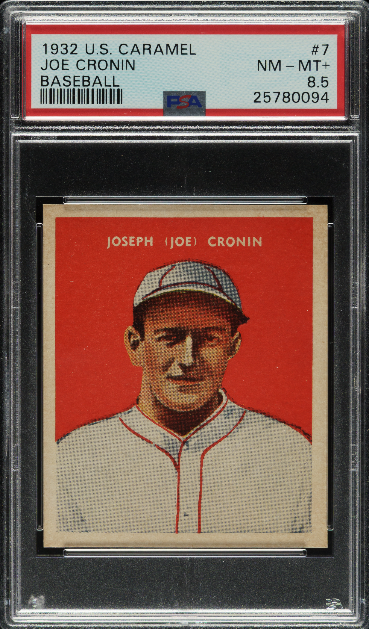 1932 R328 U.S. Caramel #7 Joe Cronin PSA NM-MT+ 8.5 - 1 of 1 - Highest ...